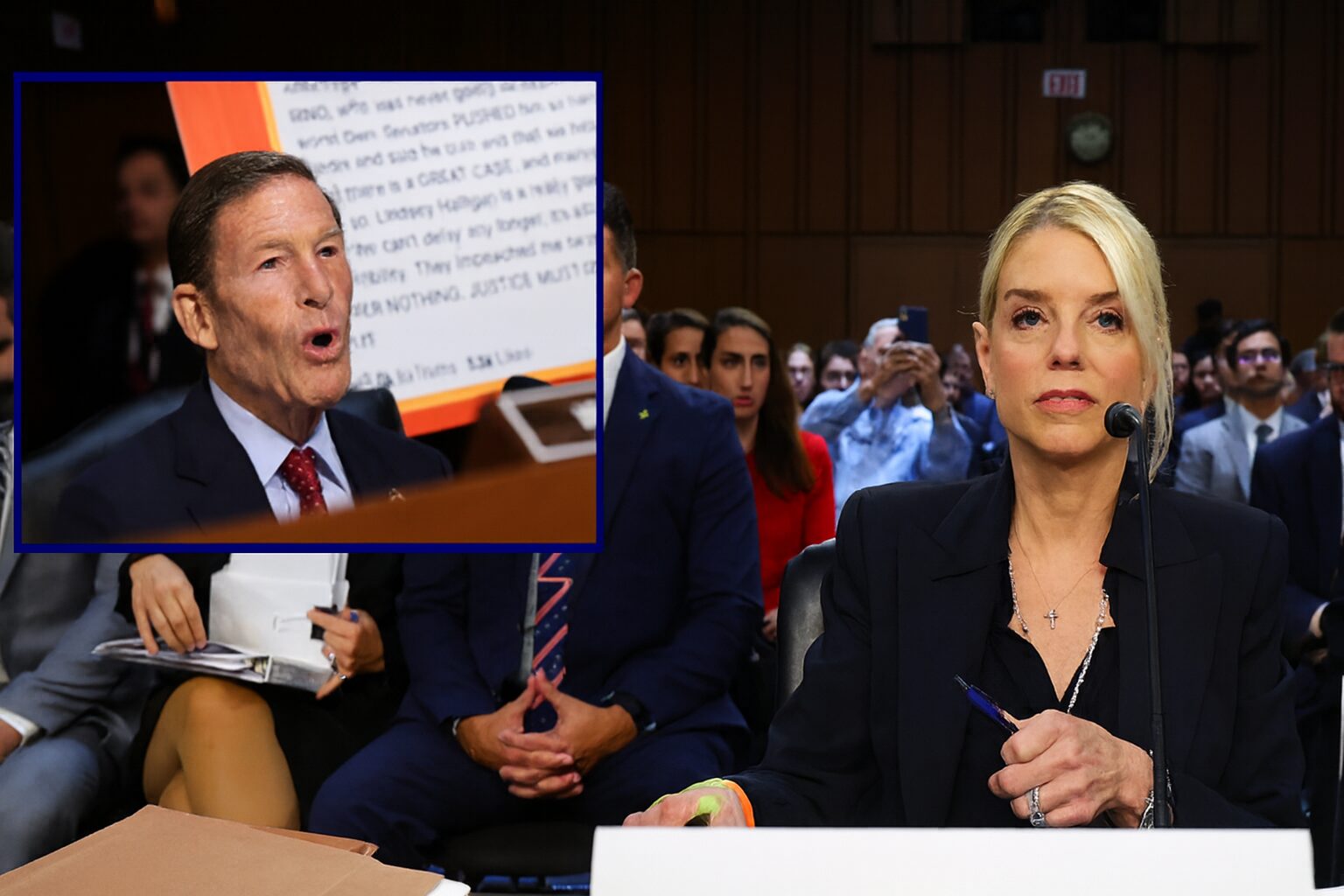 Bondi confronts Democrat senator over past military record f... - Jellyfish.NEWS