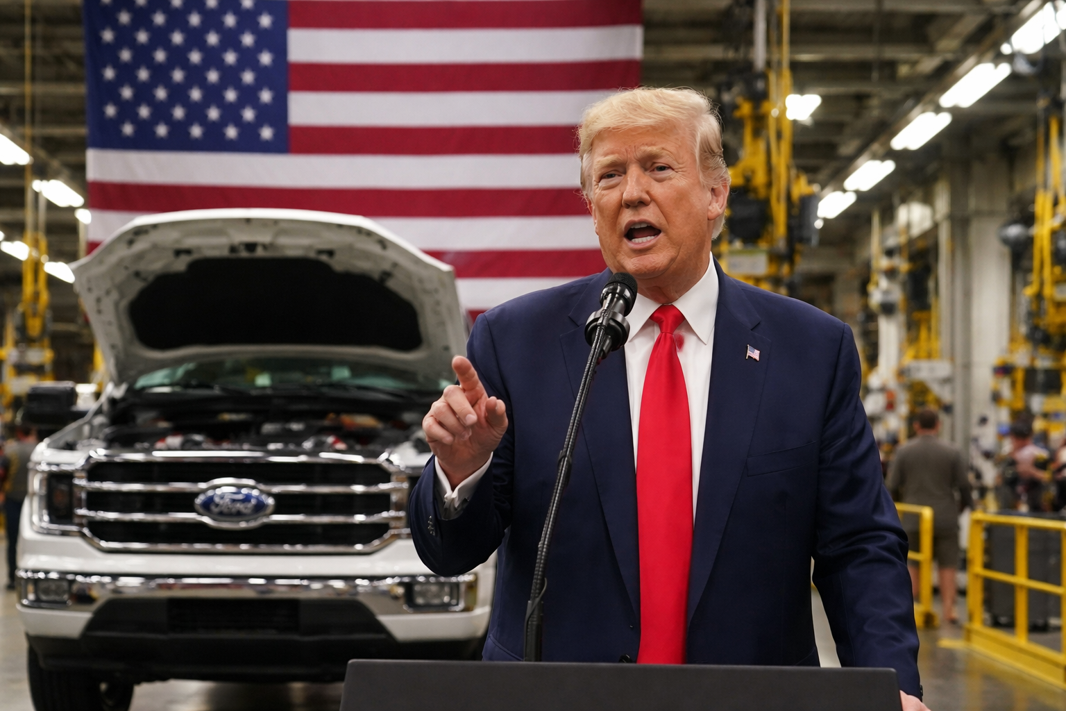 President Trump Delivers Remarks from Ford Truck Plant ...