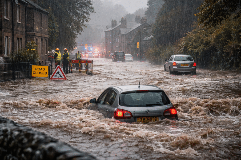 Storm Chandra floods latest: Lorry driver dies after crashing in ...